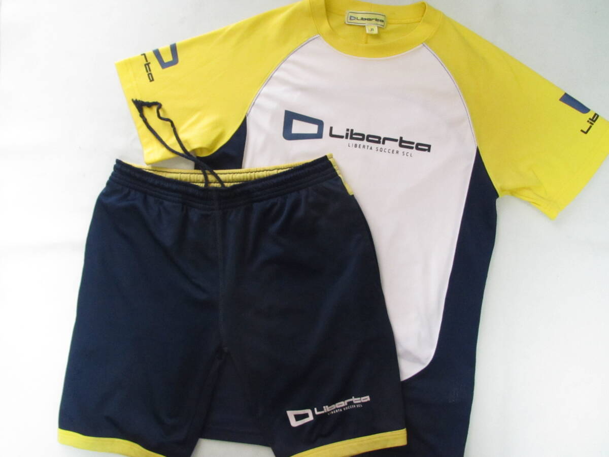 7 Liberta リベルタ サッカースクール 半袖 ユニフォーム ハーフパンツ 上下セット Js 120 130cm トレーニングウェア ネイビー 紺ユニフォーム|売買されたオークション