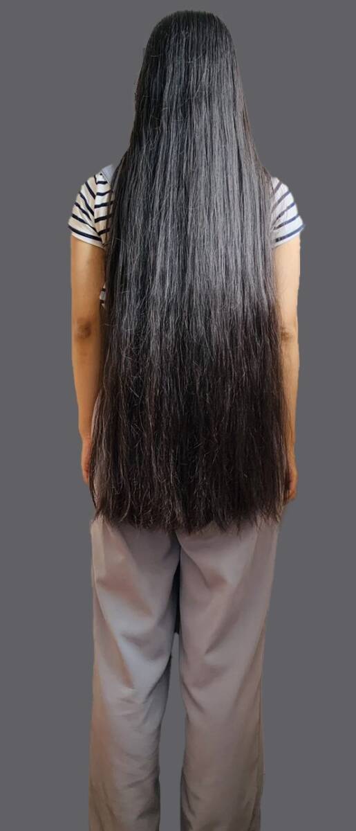 Yahoo!オークション - 毛束 髪束 日本人 51cm 133g