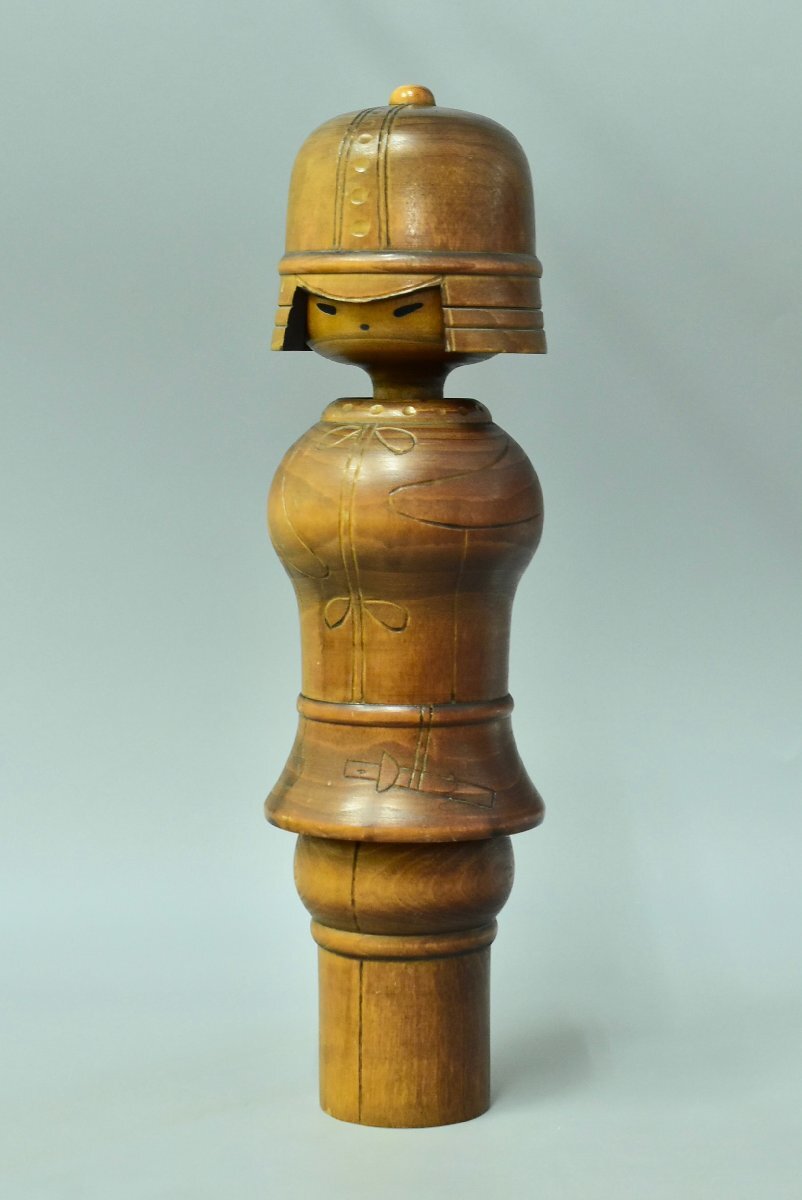 Yahoo!オークション - (2-7844)関口三『武人』こけし 真作 日本人形 木...