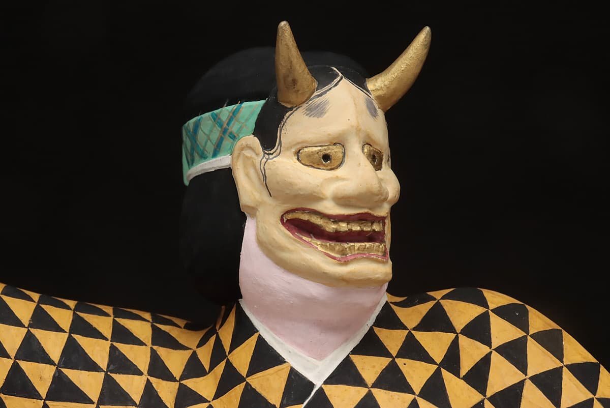 Yahoo!オークション - ES523 日彫展会員【大橋清 作】能彫 木彫彩色能...