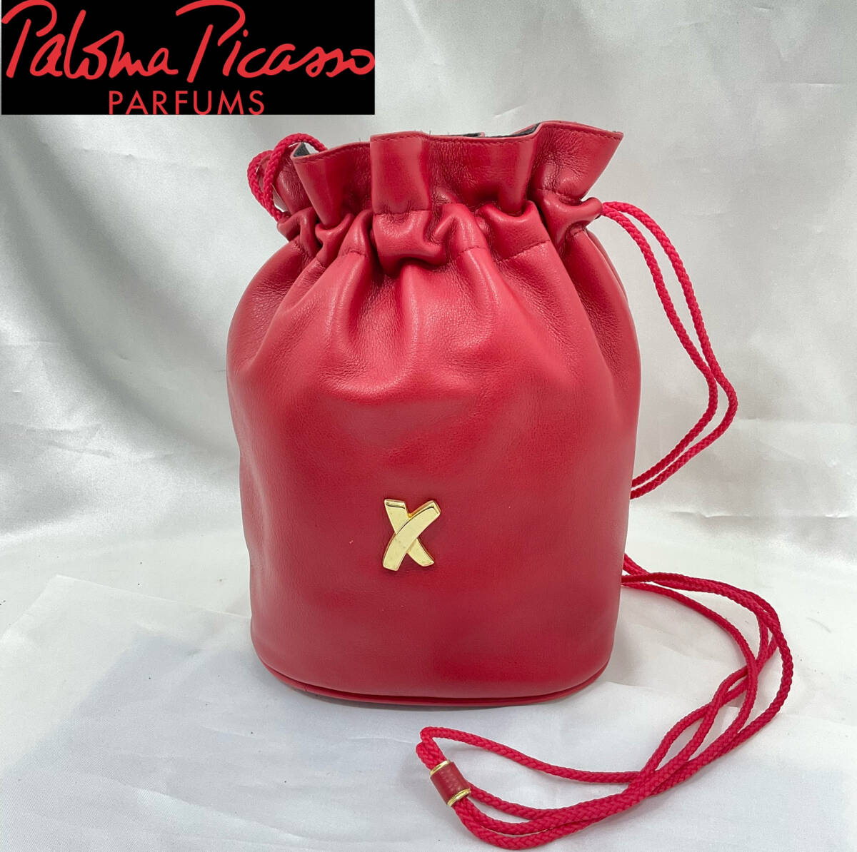 パロマピカソ By Paloma Picasso 巾着 ショルダーバッグ レッド レザー C1219(牛革)｜売買されたオークション情報、yahooの商品情報をアーカイブ公開 - オークファン ...