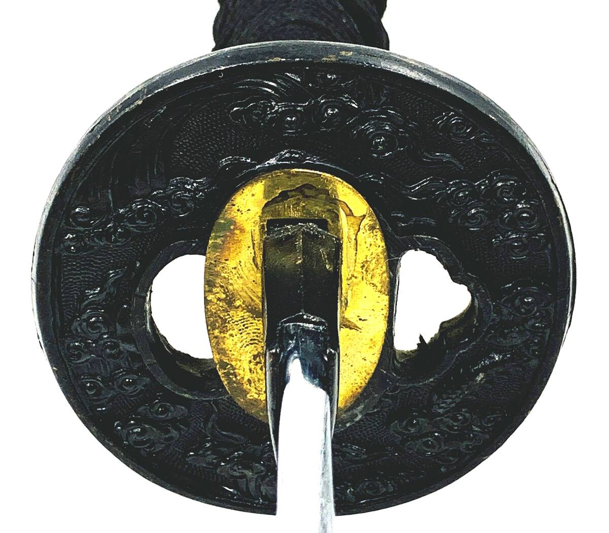 Yahoo!オークション - 模造刀 龍雲鍔 龍図刀装具 波紋刀身 塗り鞘 日本...