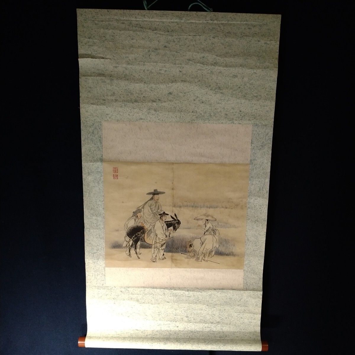 a-1484 模写 金 得臣 韓国 朝鮮 版画 掛軸 紙本 額サイズ 縦80cm 横45cm 朝鮮の方からの初出品 状態は画像 確認してください(掛軸)｜売買されたオークション情報、yahoo ...