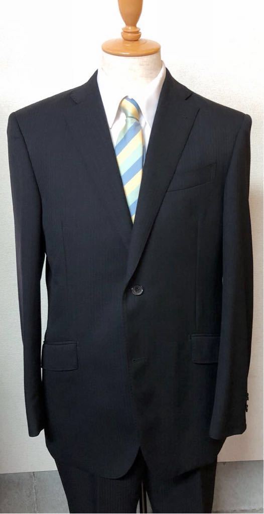 Yahoo!オークション - 送料無料 AB8(90) 【秋冬物メンズスーツ】黒スト...