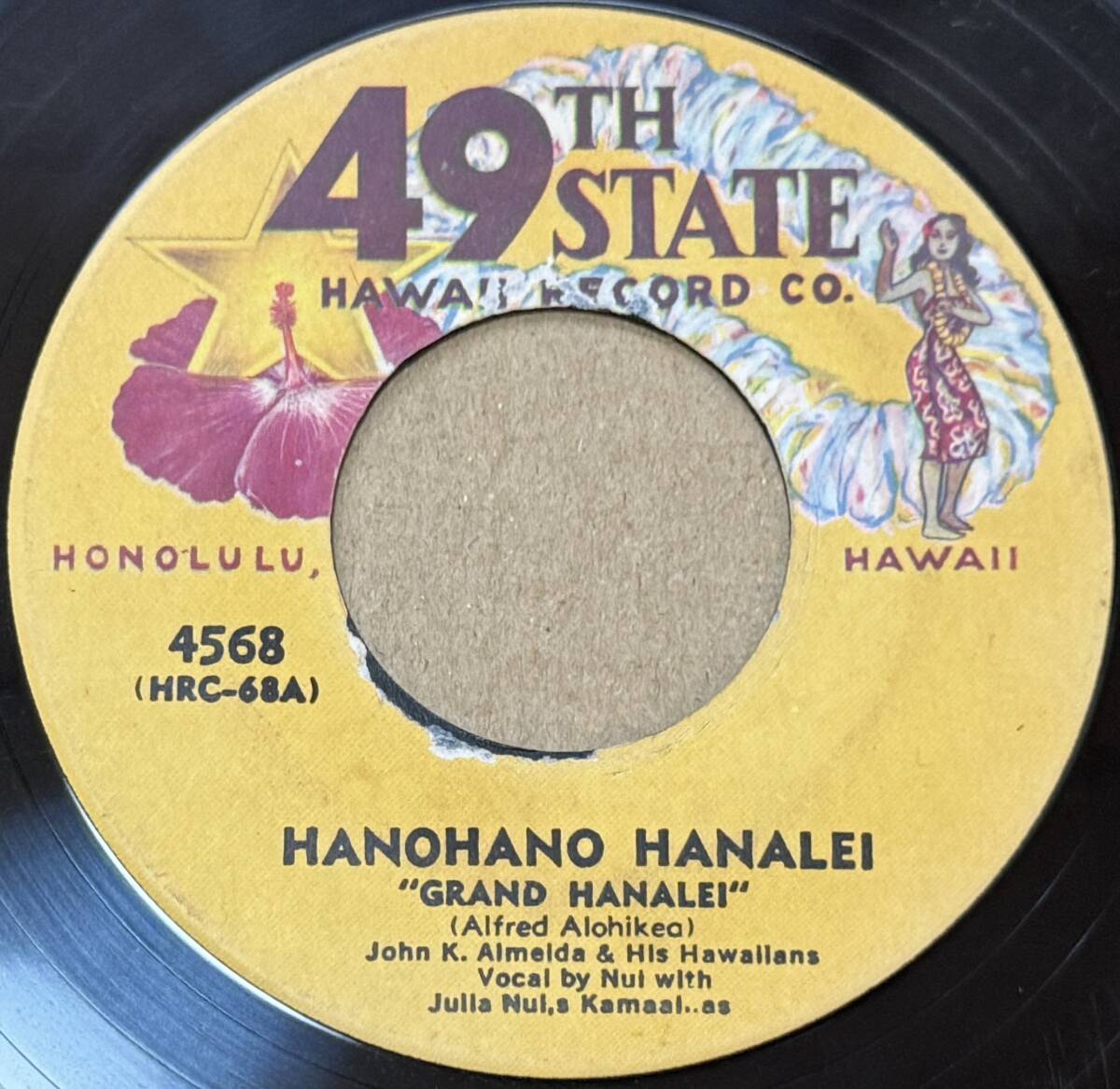 Yahoo!オークション - 【4568】Hapa Haole Hawaii 45RPM Hanohano Hana...