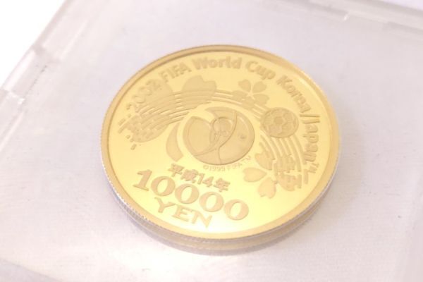 2002 FIFA 日韓ワールドカップ記念 1万円 金貨 純金 K24 15.6g(中古)のヤフオク落札情報