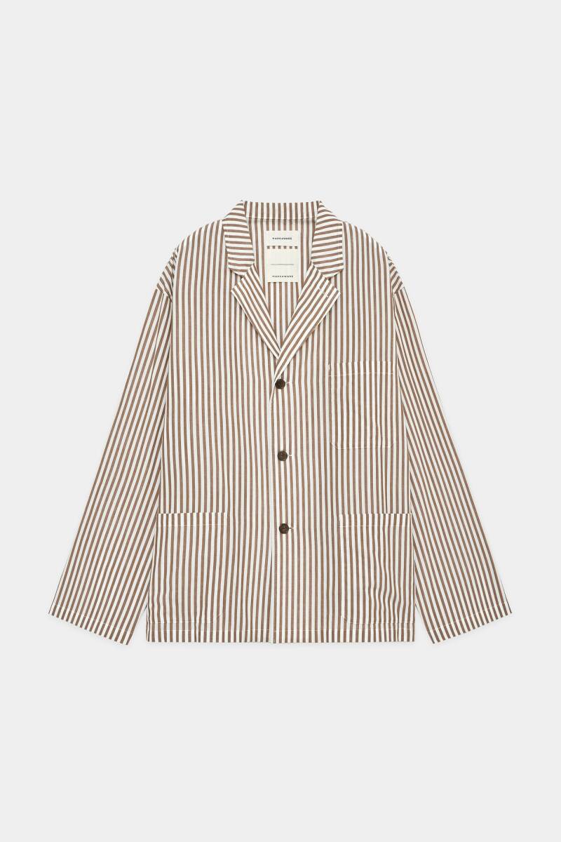 Yahoo!オークション - 23ss markaORGANIC COTTON STRIPE SHIRTS JACKET