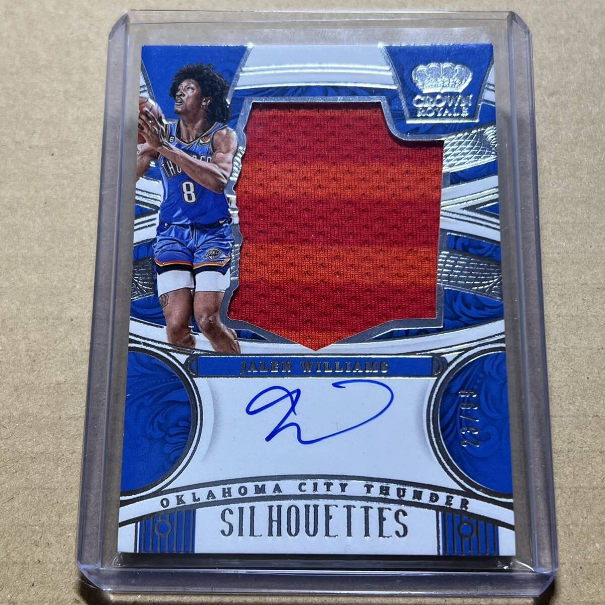Jalen Williams Silhouettes Relic Autograph /99 2023-24 Jalen Williams Silhouettes Relic Autograph /99 2023-24
