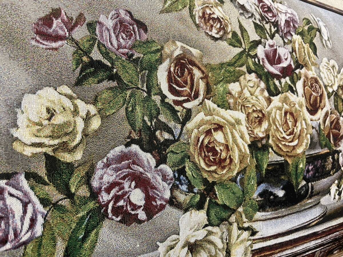絵画 バラのゴブラン額絵 ゴブラン織り キャンバス 額絵 風景画 絵画 バラのゴブラン額絵 ゴブラン織り キャンバス 額絵 風景画