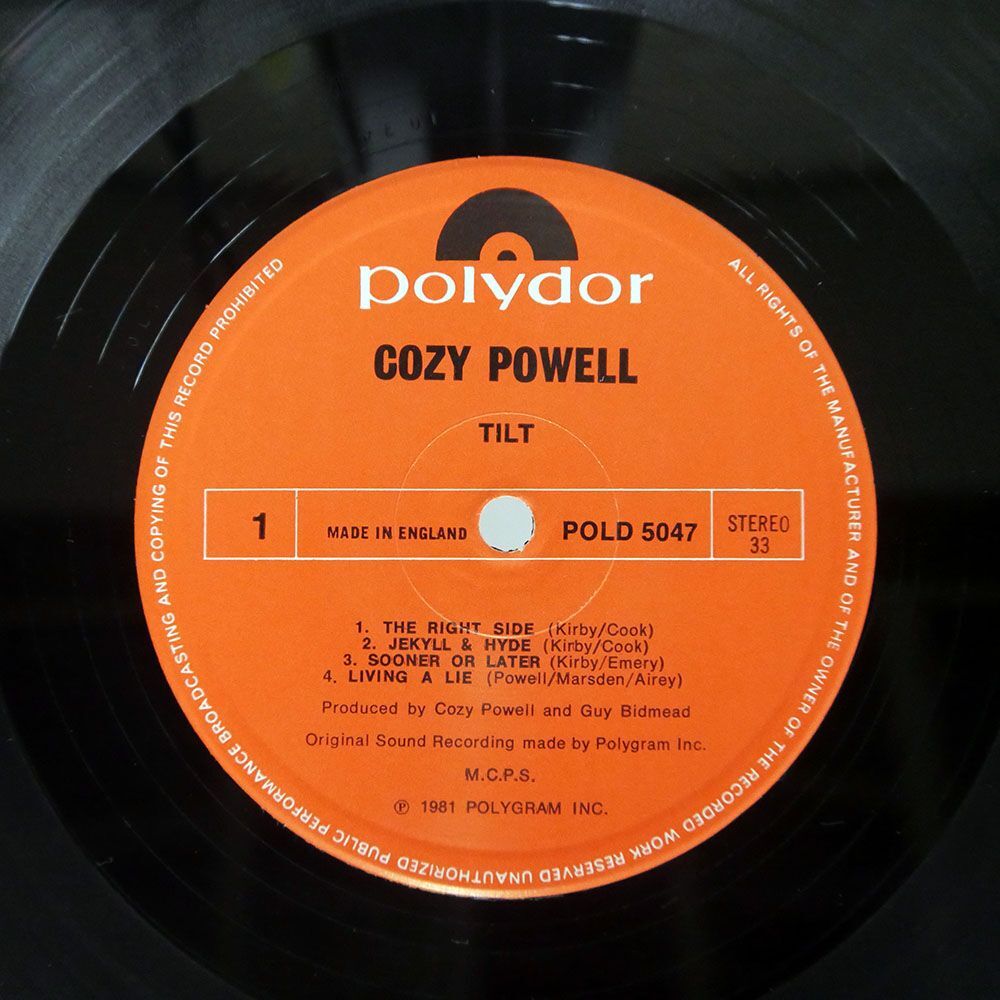 Yahoo!オークション - 英 COZY POWELL/TILT/POLYDOR POLD5047 LP