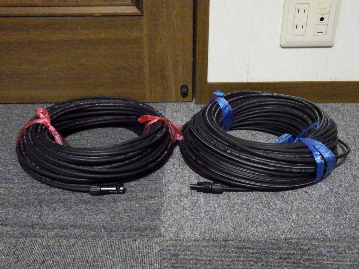 Yahoo!オークション - 住友電工 PV-CQ 3.5sq MC4コネクタ付 50m 1組2本...