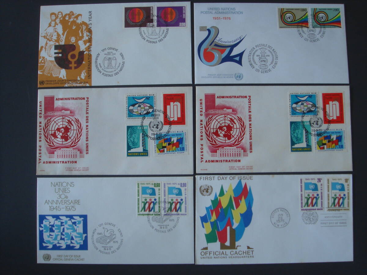 Yahoo!オークション - 国連切手 FDC 6枚