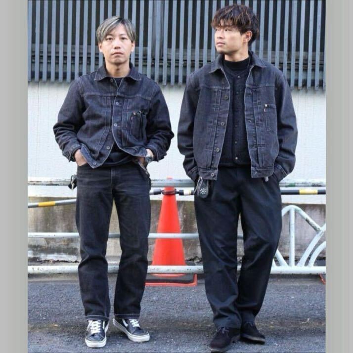 希少 Levi's 先染め Right-on ブラックデニムジャケット 大戦 希少 Levi's 先染め Right-on ブラックデニムジャケット 大戦