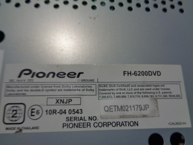 Yahoo!オークション - [F03] カロッツェリア FH-6200DVD CD DVD再生 AU...