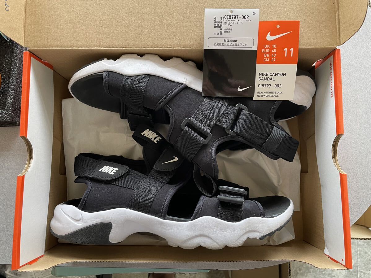 Yahoo!オークション - ナイキ NIKE CANYON SANDAL 29cm 11 ブラック×...