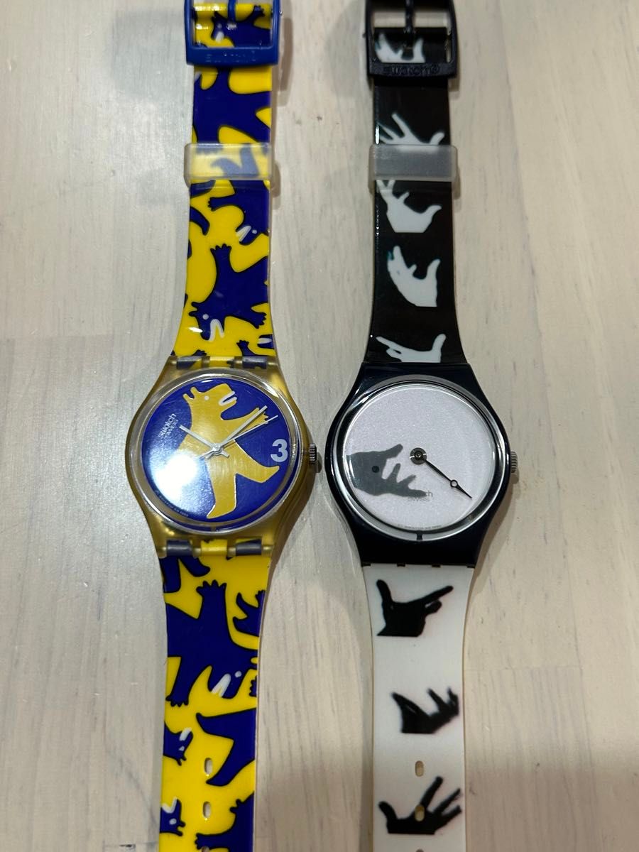 中古品 希少 SWATCH スウォッチ 90年代モデル 2本セット 中古品 希少 SWATCH スウォッチ 90年代モデル 2本セット