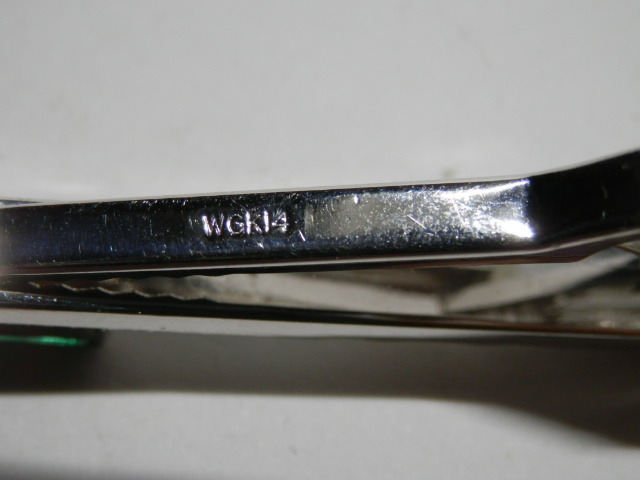 Yahoo!オークション - ネクタイピン2 キレイな エメラルド 0.87CT K14W...