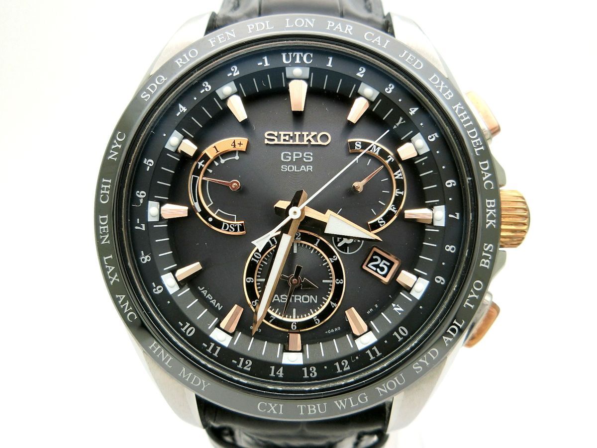 1000円スタート 腕時計 SEIKO セイコー ASTRON アストロン GPS SOLAR 8X53-0AB0 電波ソーラー パーペチュアルカレンダー 付属品有 WHO M236(セイコー ...
