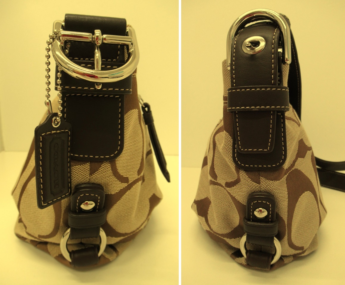 Yahoo!オークション - [F019] COACH コーチ ショルダーバッグ シグネチ...