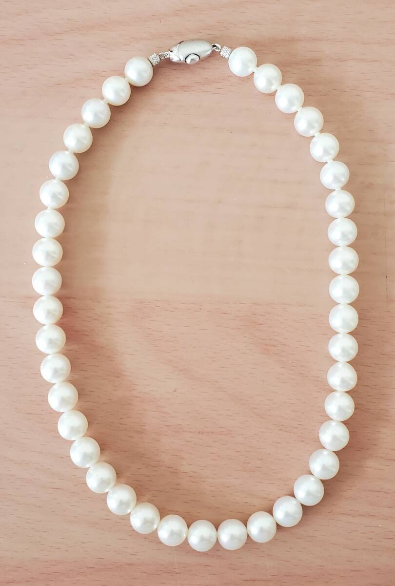 Yahoo!オークション - 真珠 パール ネックレス 約42cm 約8.4～8.7mm...