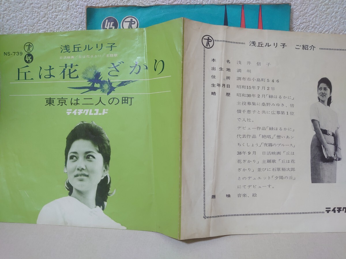 EP 浅丘ルリ子/丘は花ざかり 東京は二人の町 女優/NS-739/1963年(ジャパニーズポップス)｜売買されたオークション情報、yahooの商品情報をアーカイブ公開 - オークファン ...