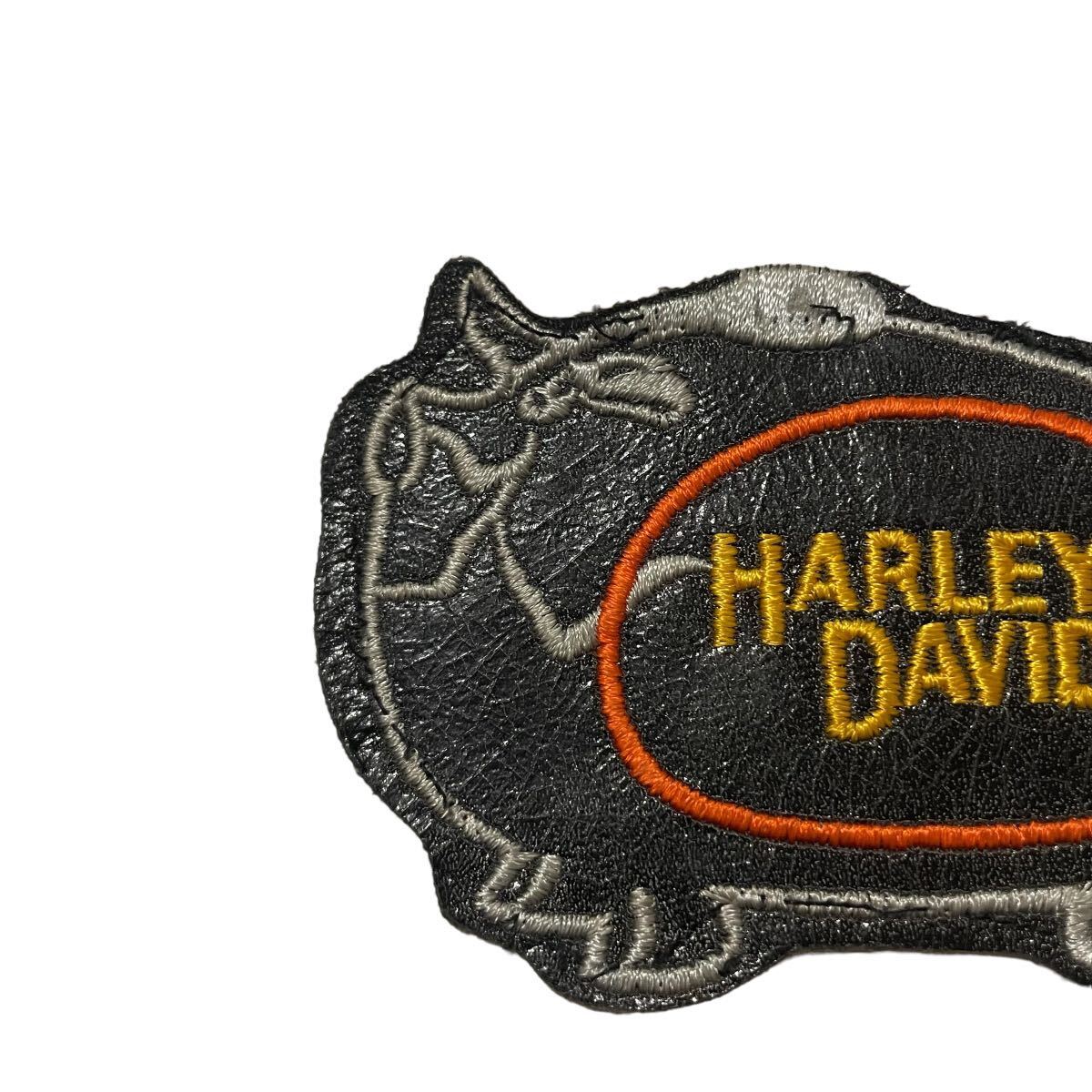 レザーパッチ 90s ロゴ ピック 豚 ワッペン 当時物 Harley レザーパッチ 90s ロゴ ピック 豚 ワッペン 当時物 Harley