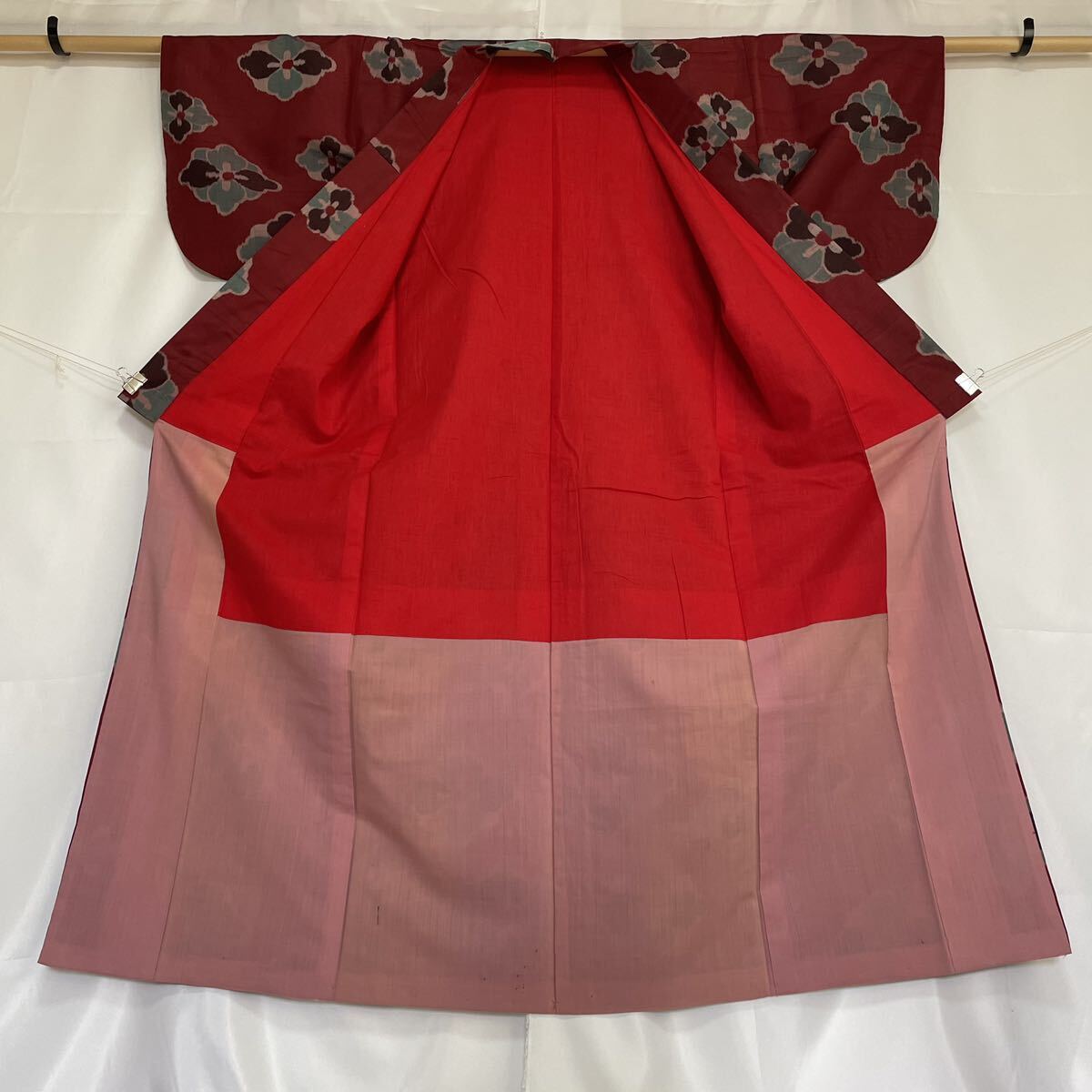 Yahoo!オークション - 【Wellriver】 #D214 アンティーク銘仙 花柄 錦...