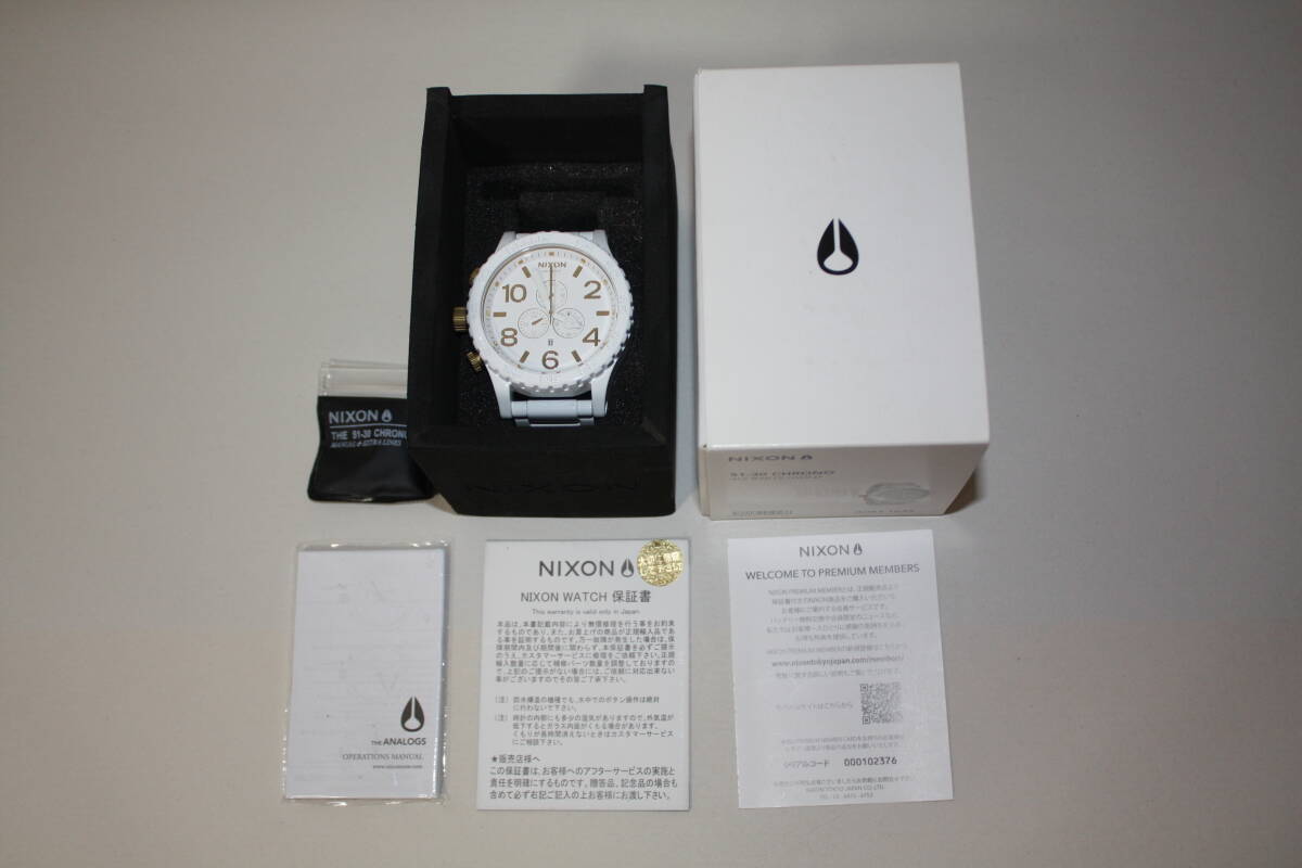 Yahoo!オークション - NIXON 51-30 CHRONO ALL WHITE/GOLD