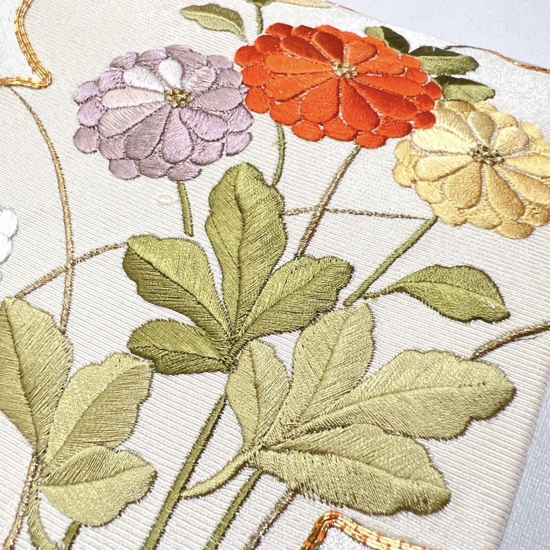 刺繍 名古屋帯 金駒刺繍 花模様 雲 着物 014w|Yahoo!フリマ(旧 刺繍 名古屋帯 金駒刺繍 花模様 雲 着物 014w|Yahoo!フリマ(旧