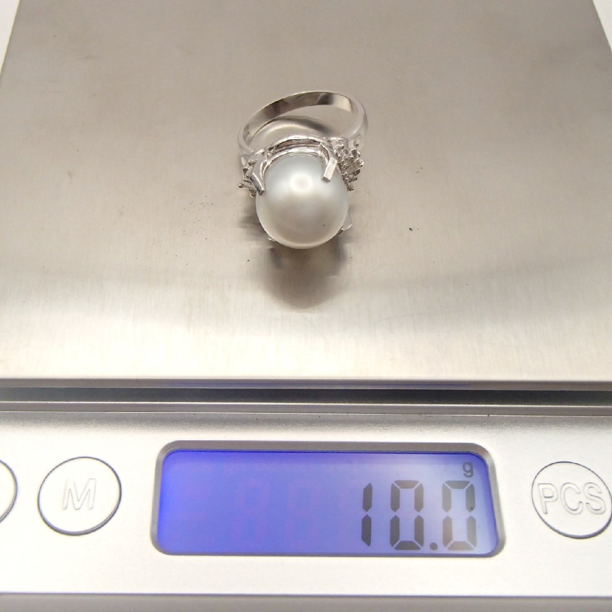 Yahoo!オークション - パール リング / PT900 D0.17ct 重量約10g 丸玉...