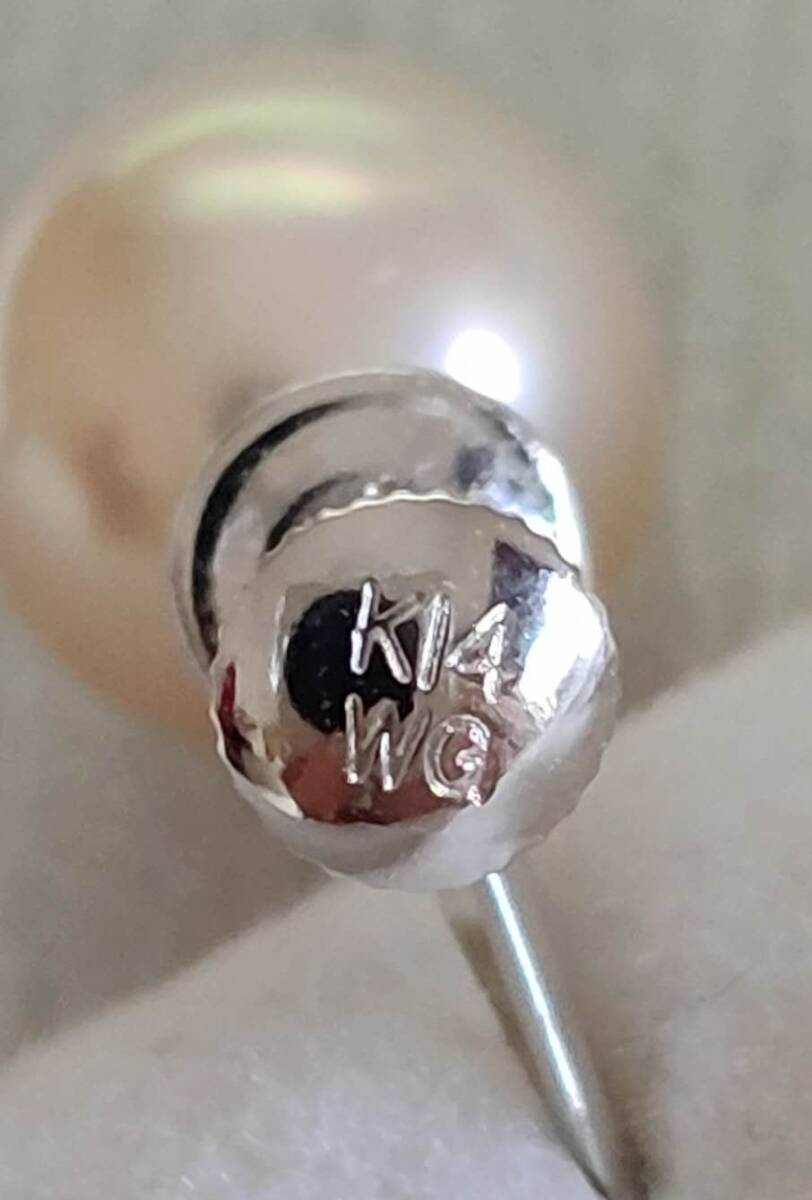 Yahoo!オークション - 真珠イヤリング・K14WG・真珠直径 8.5 mm