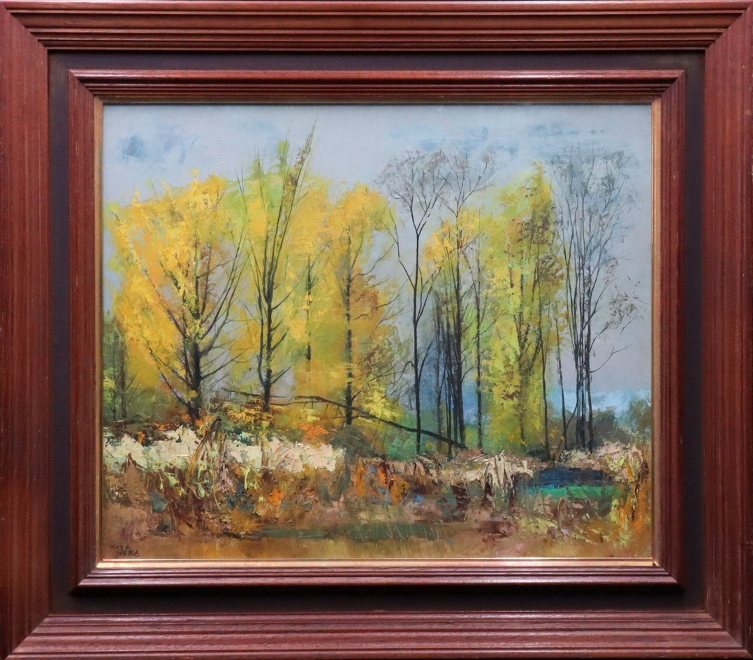 Yahoo!オークション - 【宙】真作保証 北村巌「初冬の武蔵野」油彩 8号...