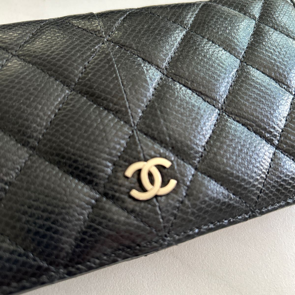 CHANEL シャネル 長財布 マトラッセ ココマーク キャビアスキン CHANEL シャネル 長財布 マトラッセ ココマーク キャビアスキン