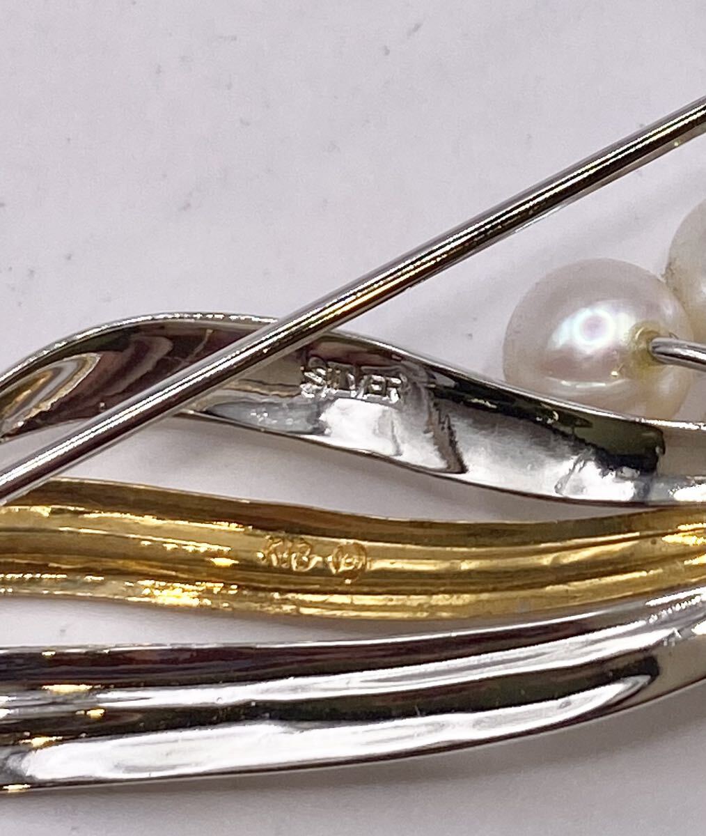 Yahoo!オークション - 田崎 TASAKI K18/SILVER刻印 パール ブローチ ヴ...