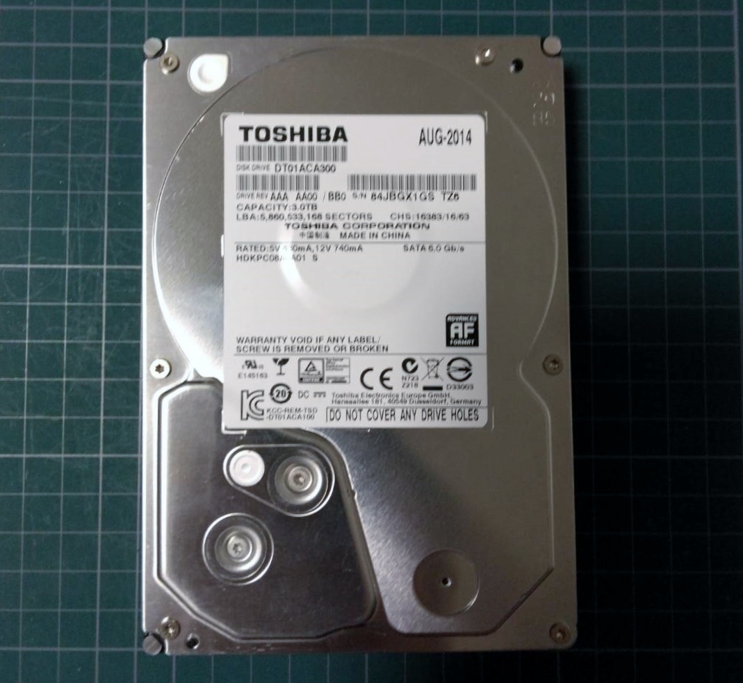 Yahoo!オークション - SA09 3.5インチ SATA HDD TOSHIBA DT01ACA300 3TB
