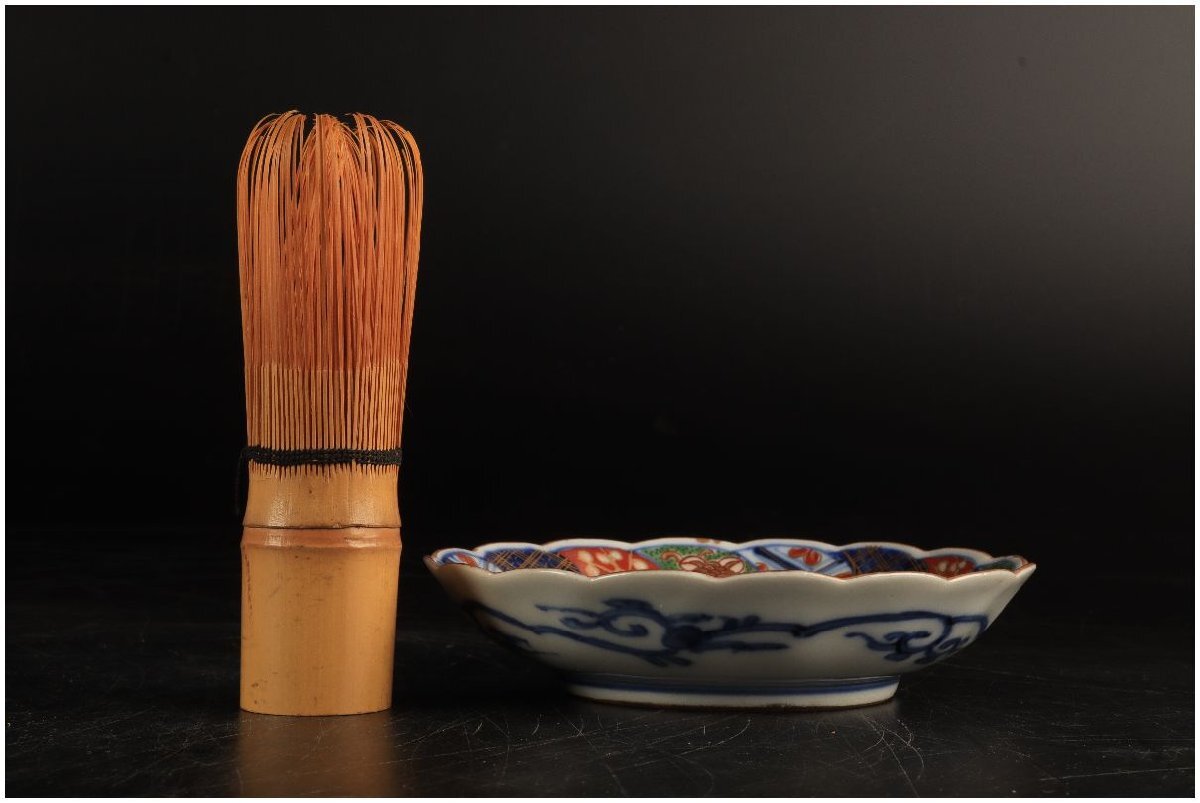 Yahoo!オークション - [URA]染付色絵金彩鳳凰花唐草紋輪花皿10客/B15/5...