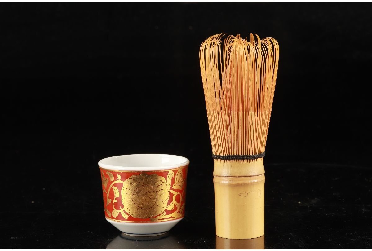 Yahoo!オークション - [URA]小野珀子 造/金襴手ぐい呑/共箱/4-6-78 (検...