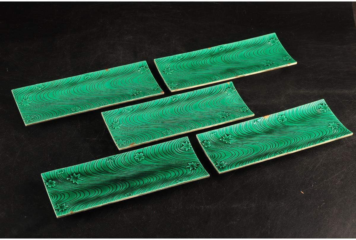 Yahoo!オークション - [URA]晄山 造/交趾雲錦長方皿5客/17-6-35 (検索)...