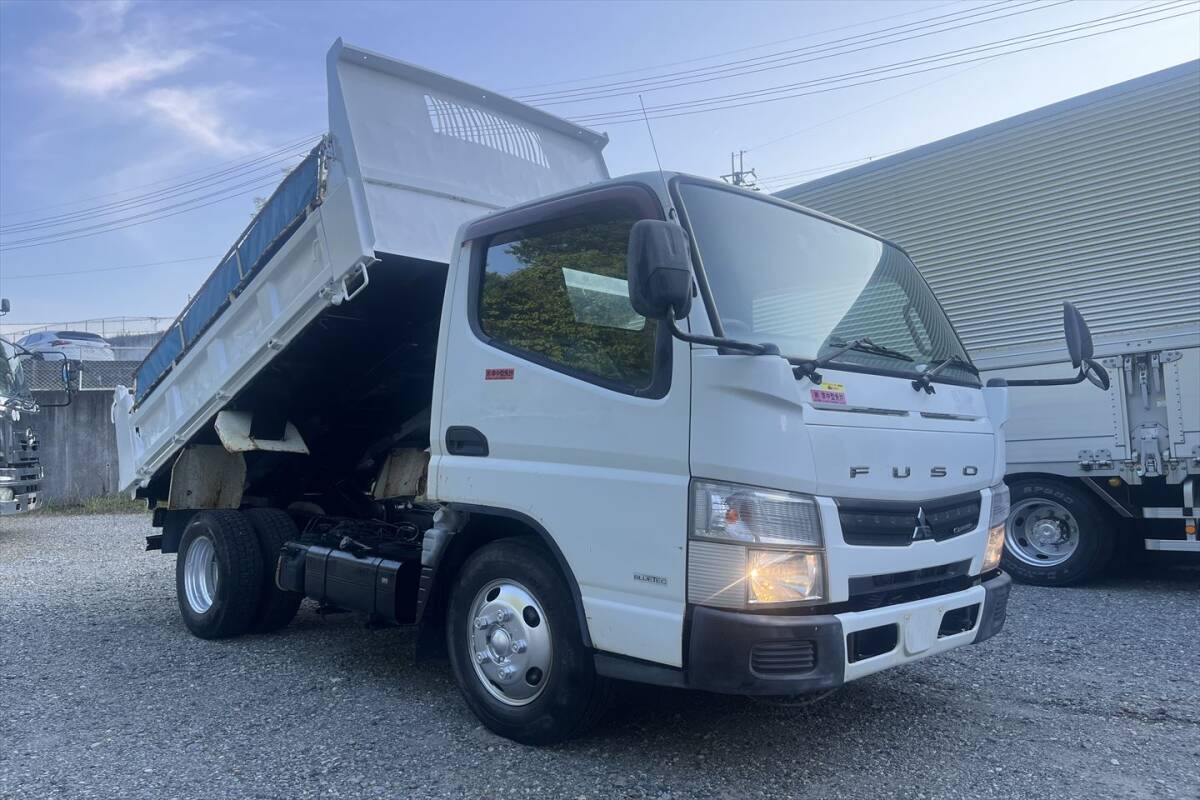 Yahoo!オークション - 売り切り H23年 三菱 キャンター 3t ダンプ 極東...