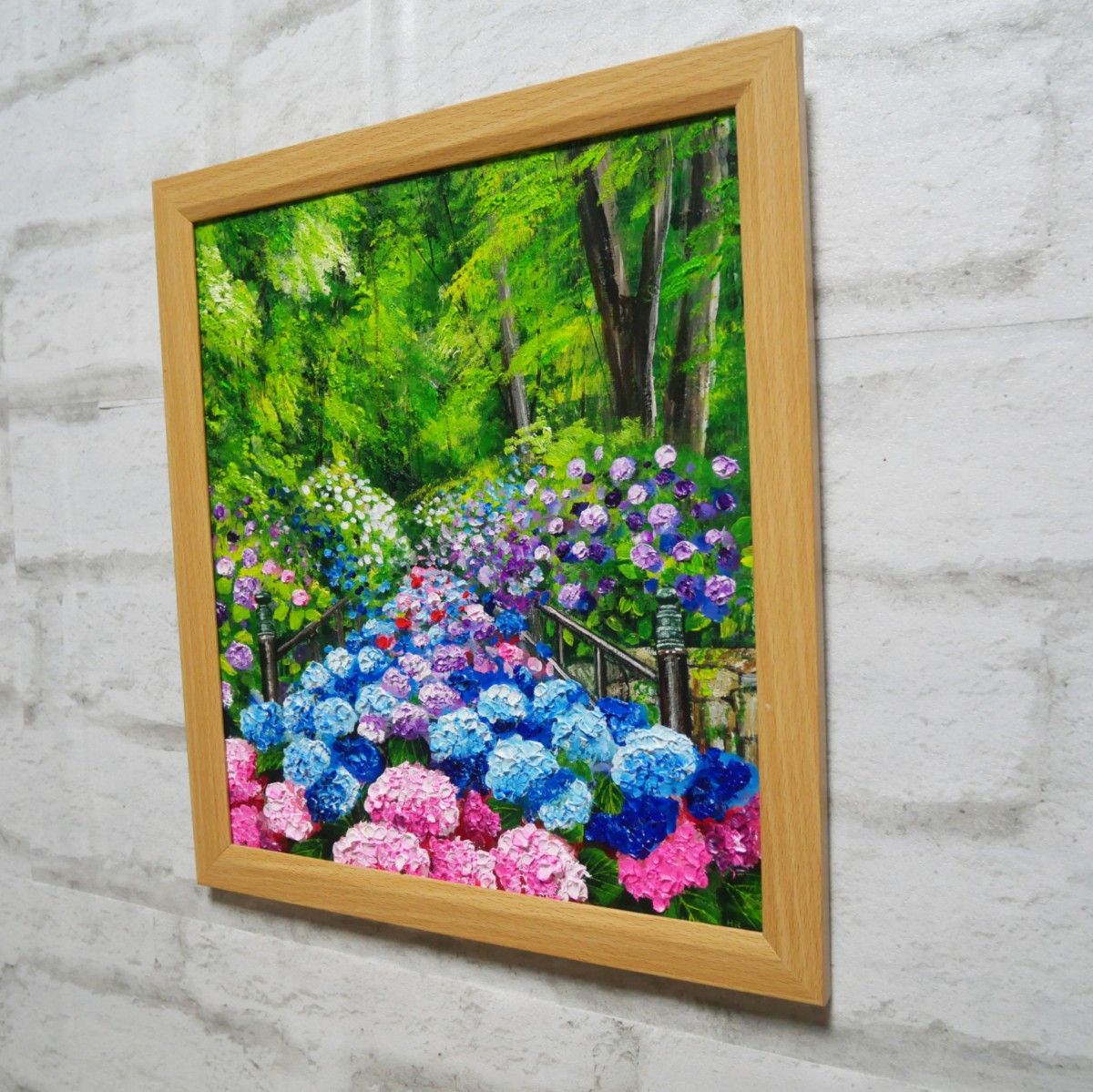 油絵 油彩 油彩画 絵 絵画【紫陽花の階段】|Yahoo!フリマ(旧 油絵 油彩 油彩画 絵 絵画【紫陽花の階段】|Yahoo!フリマ(旧