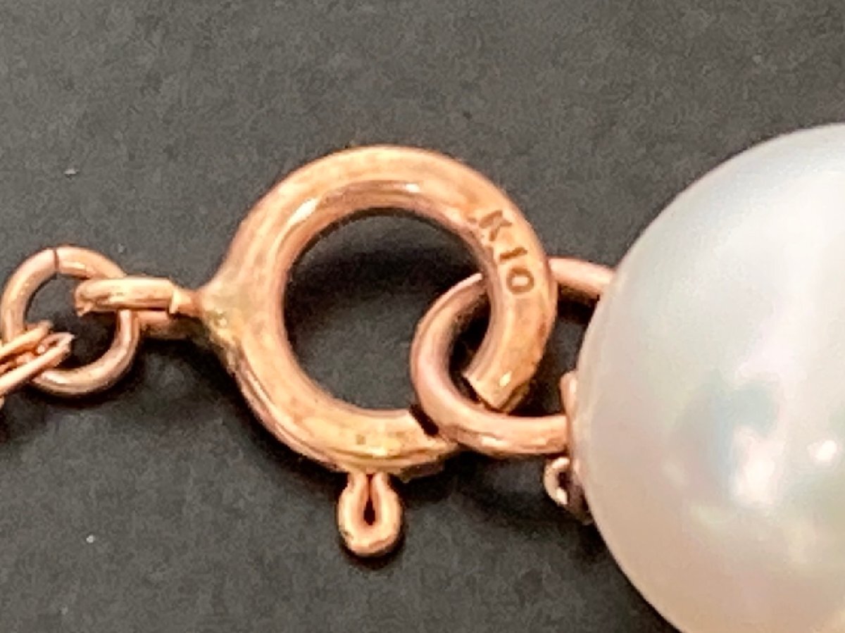 Yahoo!オークション - パールネックレス K10PG 10金 ピンクゴールド 2...