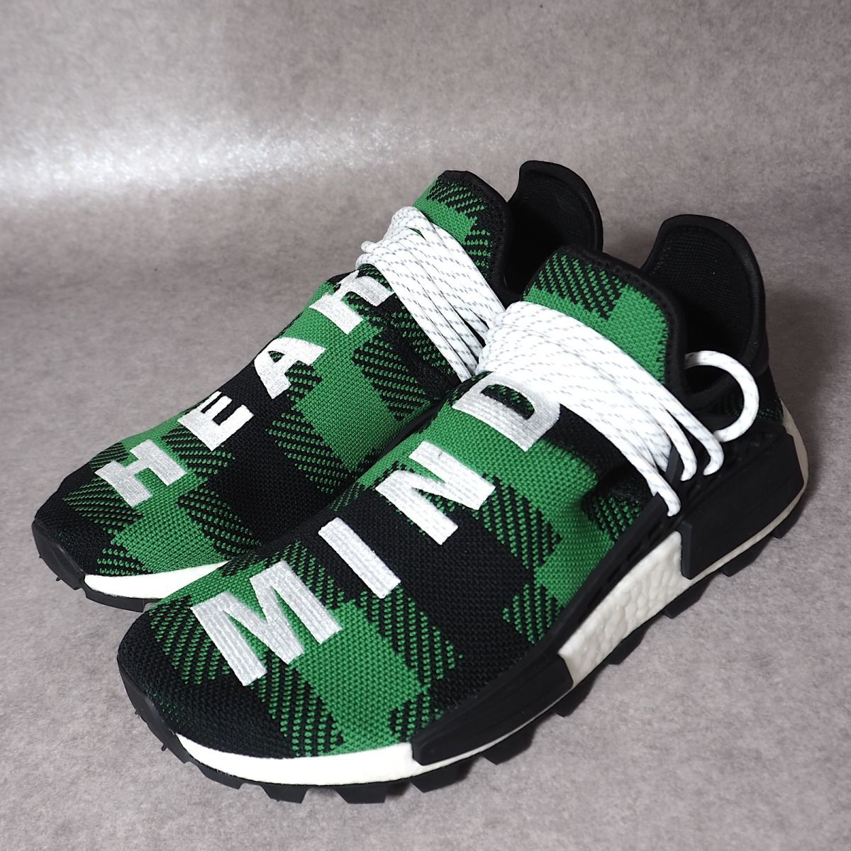 【美品】アディダス adidas 4-SF049 Pharrell×BBC Hu NMD HU ローカット スニーカー シューズ 靴 ブラック/グリーン 27.5cm メンズ｜代購幫