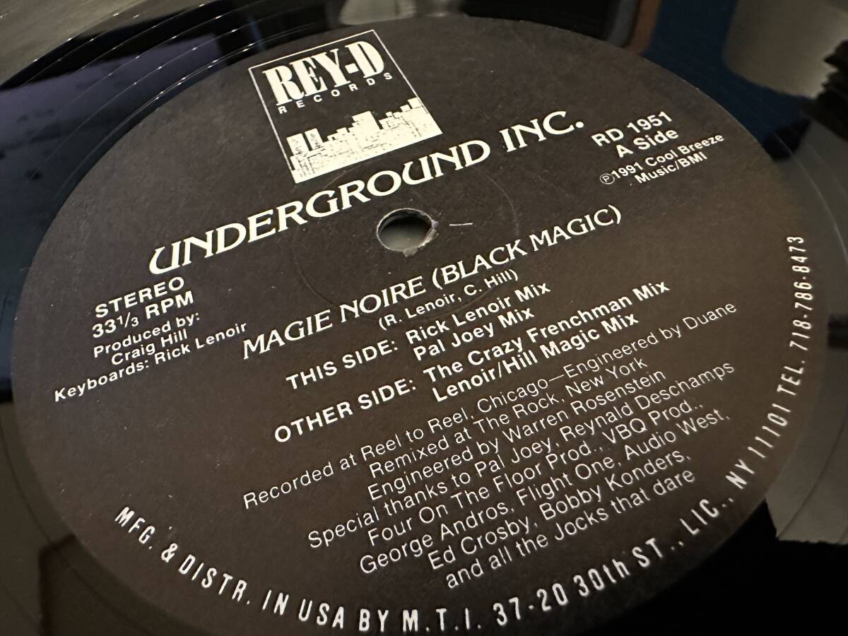 12” Underground Inc. / Magie Noire Black Magic / ディープ ハウス クラシック Pal Joey / Rick Lenoir / The ...