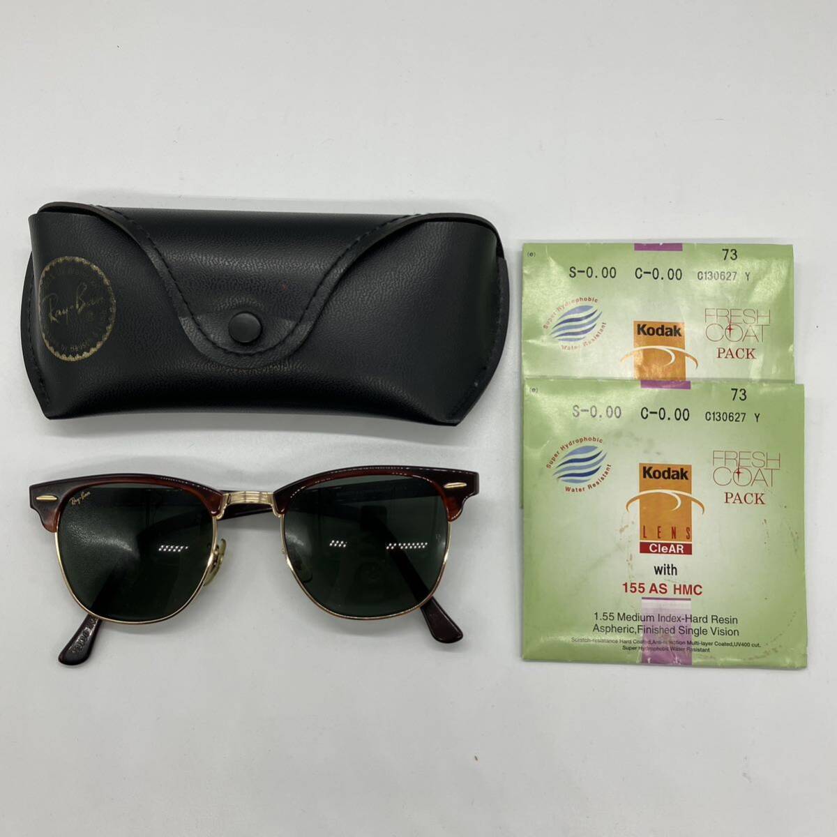 Yahoo!オークション - 90's Vintage B&L RAYBAN CLUBMASTER USA Brown ...