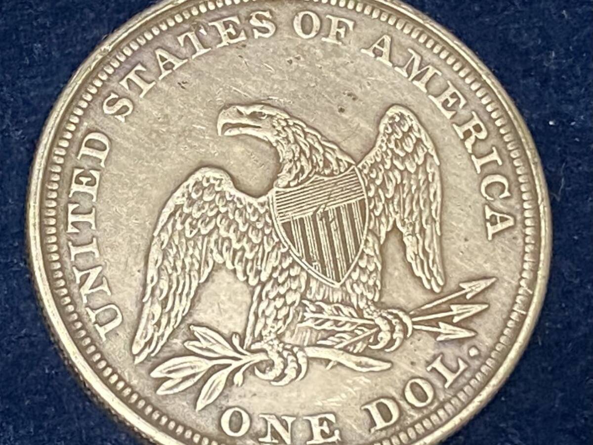 Yahoo!オークション - -USA銀貨-【 1859年 シーテッド リバティ ダラー...