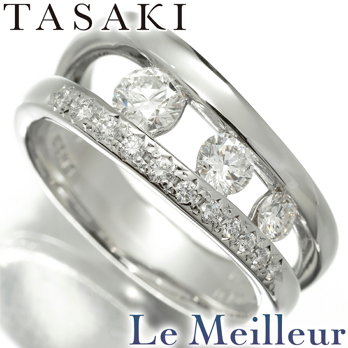 Yahoo!オークション - タサキ リング 指輪 ダイヤモンド 0.58ct K18 14...