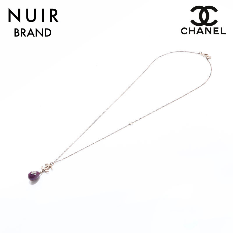 シャネル CHANEL ネックレス ココマーク 07 A ゴールド パープル シャネル CHANEL ネックレス ココマーク 07 A ゴールド パープル