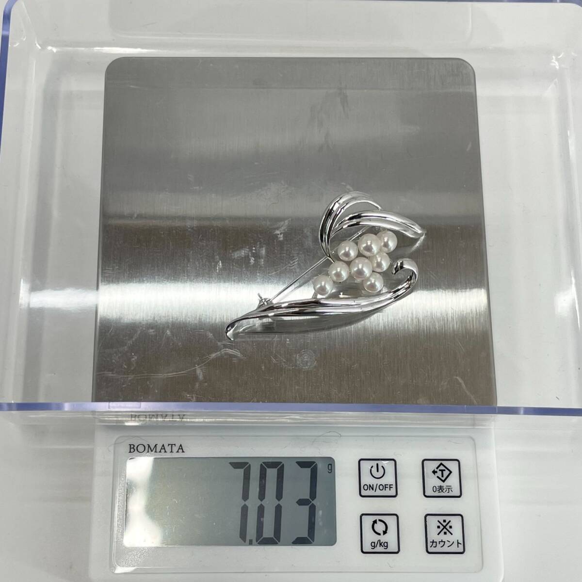 美品 ミキモト シルバー パール 8粒 ブローチ /24-814S|Yahoo 美品 ミキモト シルバー パール 8粒 ブローチ /24-814S|Yahoo