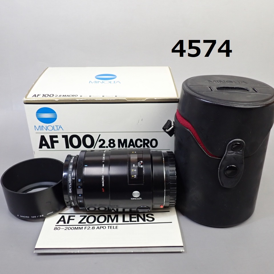 Yahoo!オークション - FK-4574 MINOLTA AF 100/2.8 MACRO AF動作OK 20...