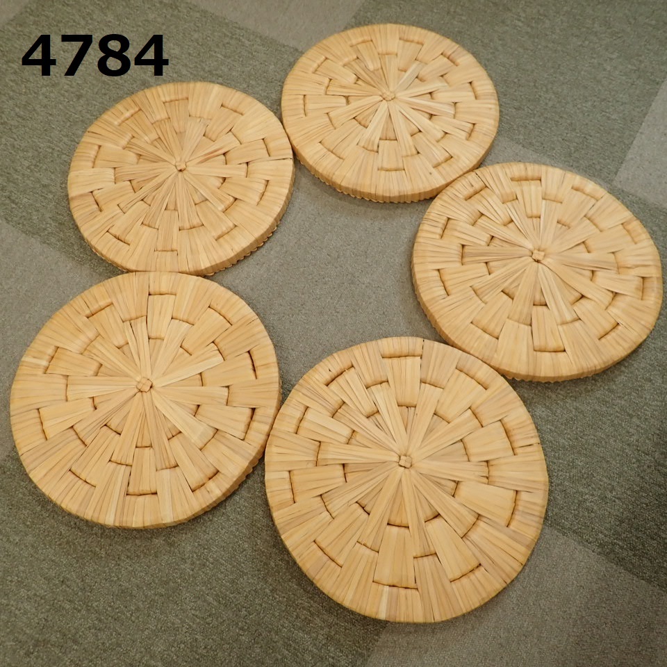 Yahoo!オークション - FK-4784 茶道具 天然素材 円座 5客揃い 2024060...